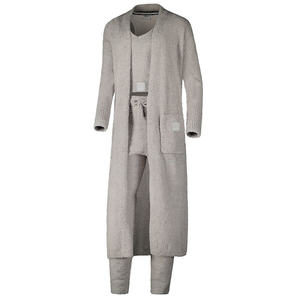 "Women's Tan LSU Tigers Three-Piece Fuzzy Knit Cropped Tank Top, Jogger ...