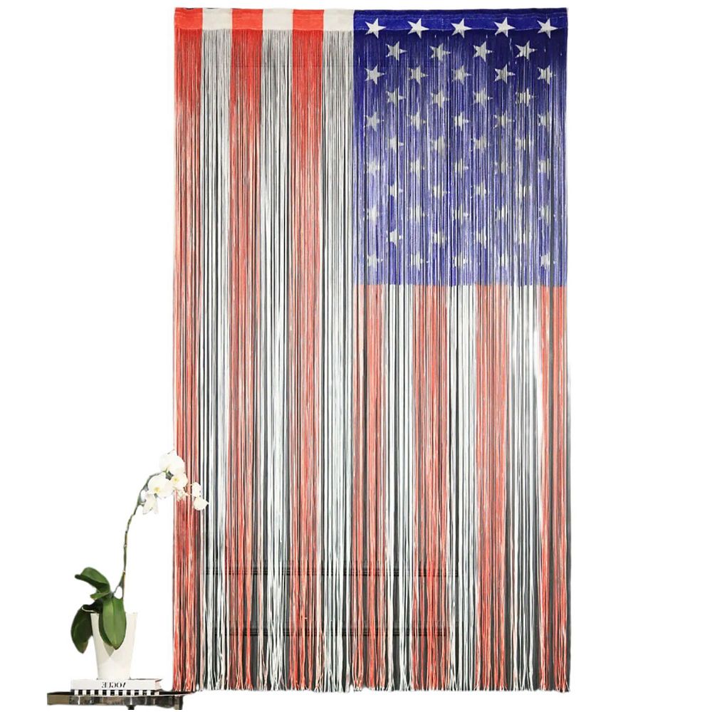 American Flag String Curtain - July 4th Decorating, Great for Barbeques ...