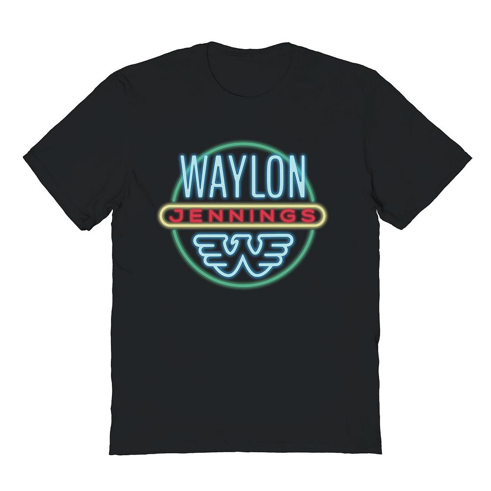Men's Waylon Jennings Neon Logo Graphic Tee