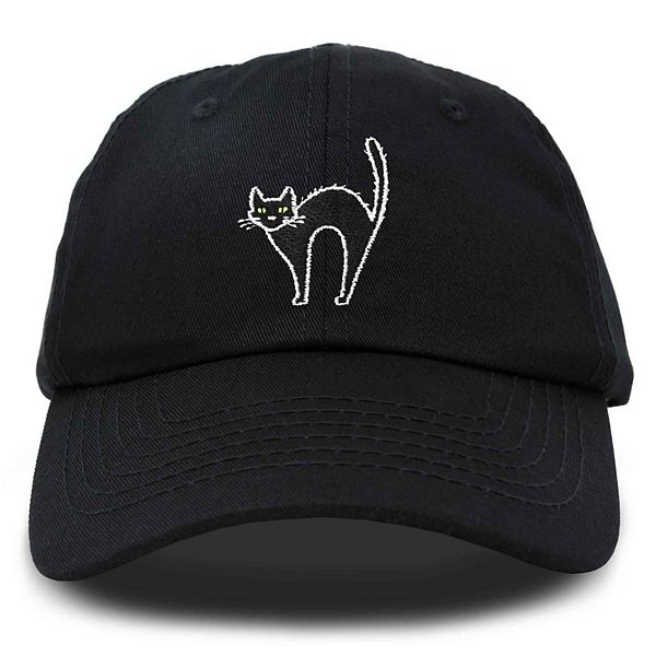 Dalix Black Cat Embroidered Casual Hat