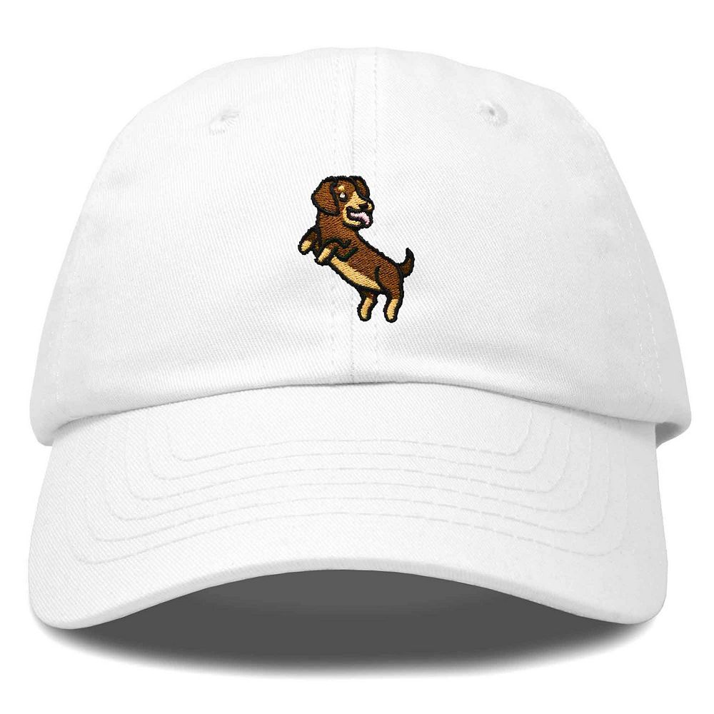 Dalix Dachshund Embroidered Dad Cap
