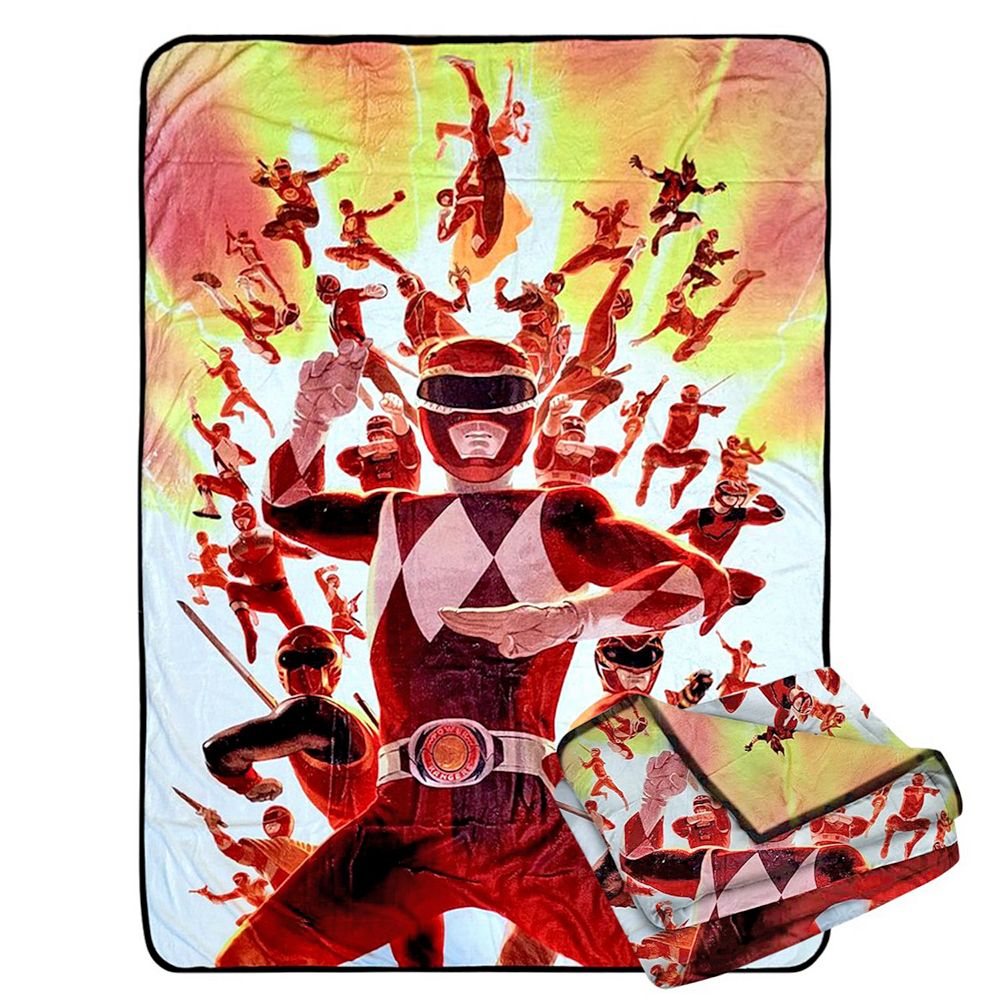 Power Rangers Red Ranger Fleece Softest Comfy Throw Blanket For Adults ...