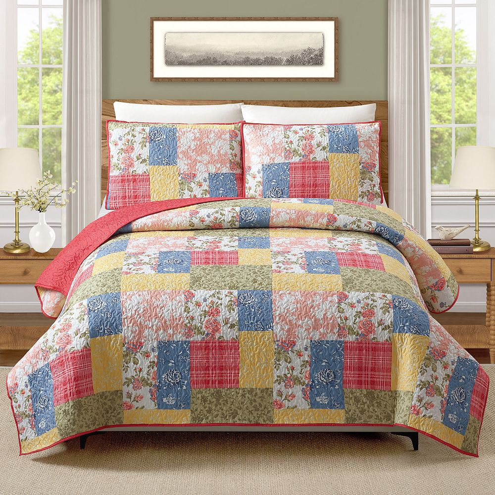 Modern Heirloom Farmhouse Florals Quilt Set