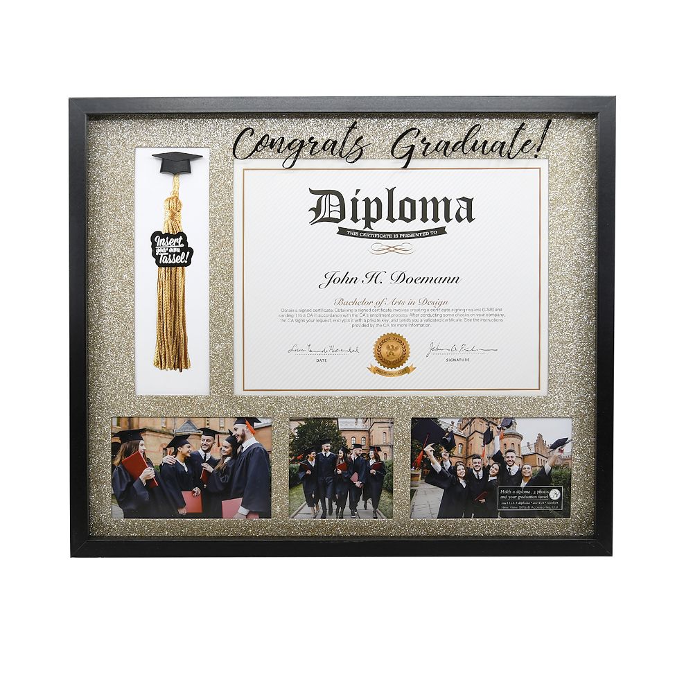 Congrats Graduate Diploma 3-Slot Photo Collage