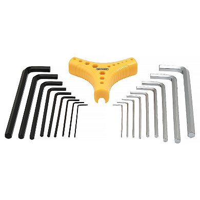 Mount 18PCS Long Arm Hex Key Allen Wrench Set, Metric/SAE