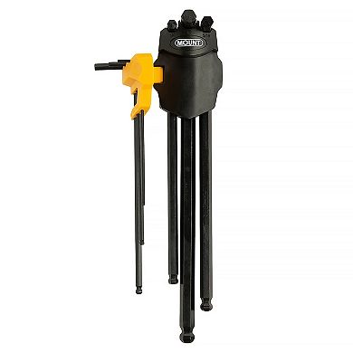 Mount 18PCS Long Arm Ball End Hex Key Allen Wrench Set, Metric/SAE