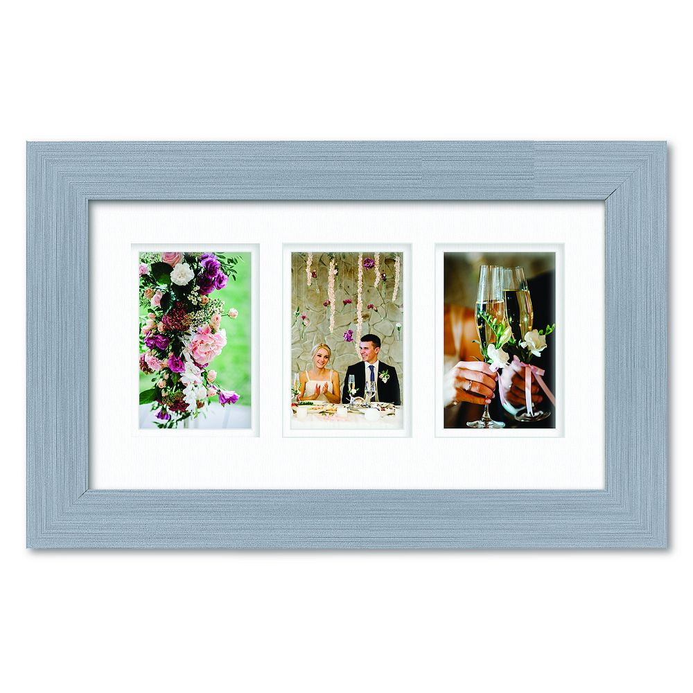 COURTSIDE MARKET Classic Hues Collection Grey 9x16 3 Photo Opening Wall ...
