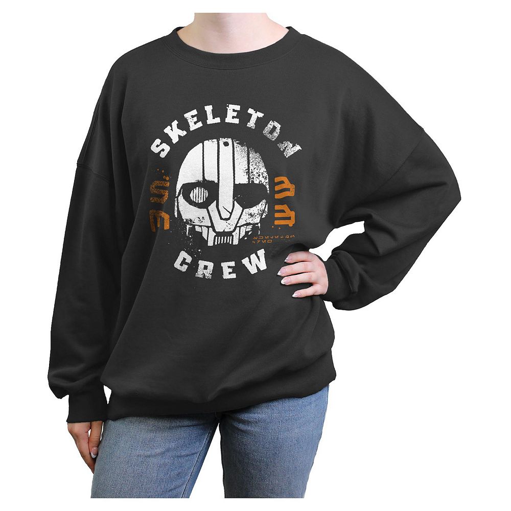 Juniors' Star Wars Skeleton Crew SM-33 Mask Oversized Graphic Pullover