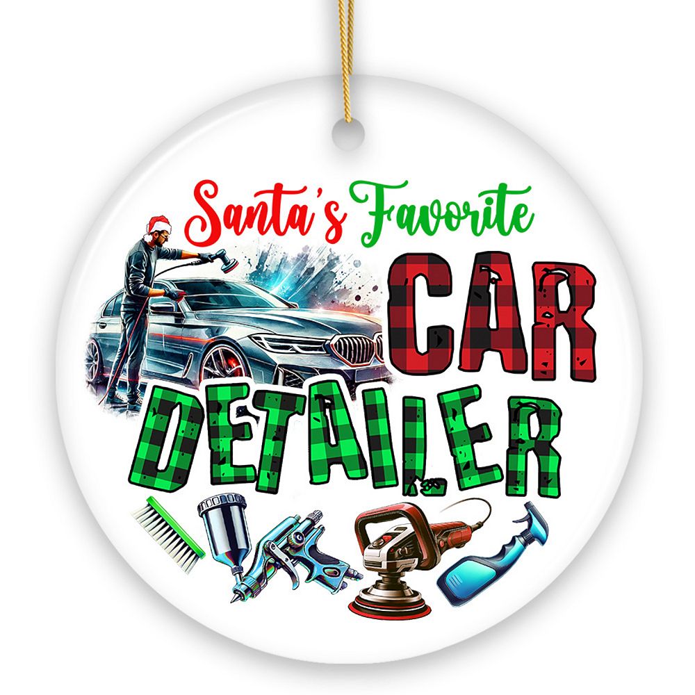 Santa's Favorite Car Detailer Ornament, Christmas Appreciation Gift for ...
