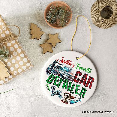 Santa's Favorite Car Detailer Ornament, Christmas Appreciation Gift for ...