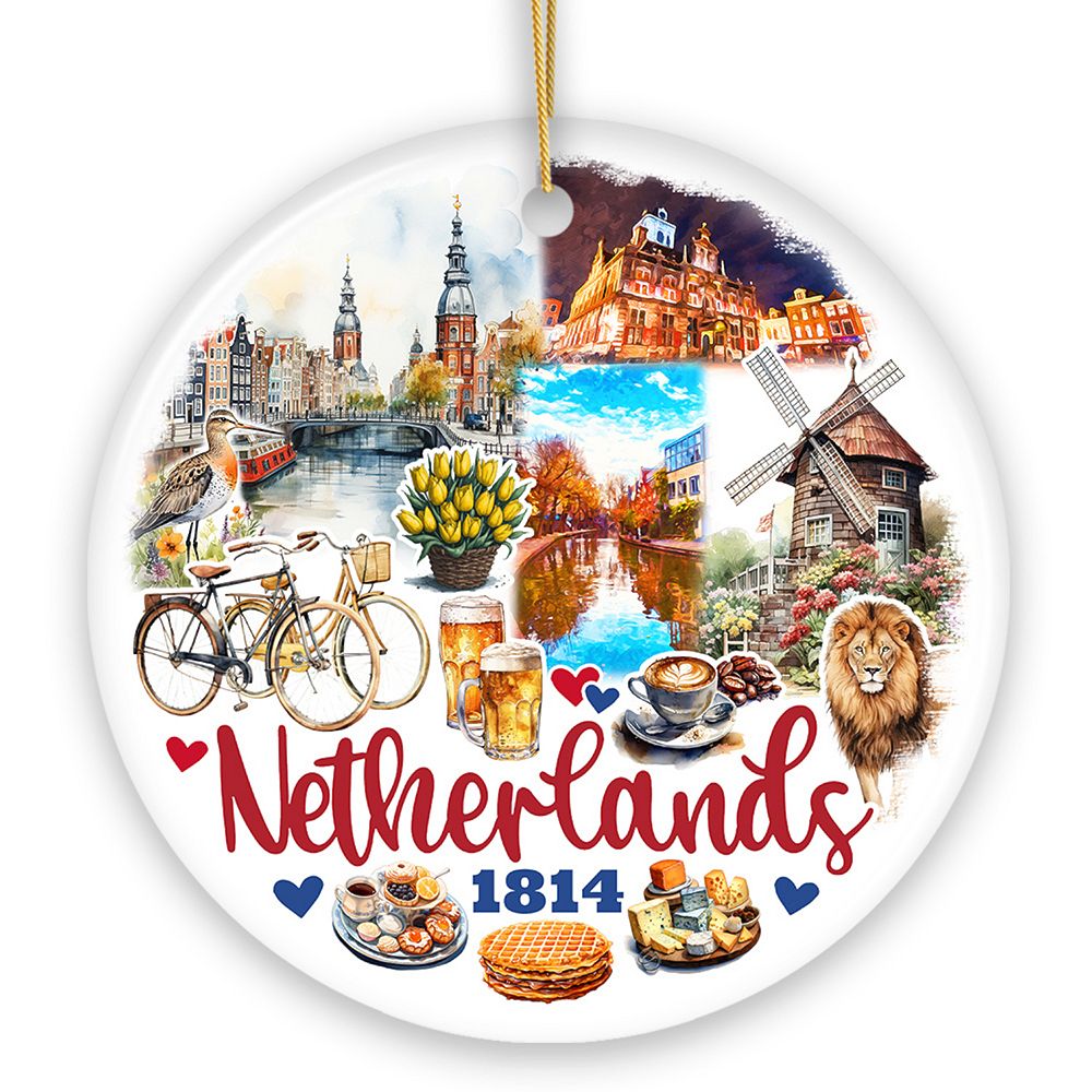 Picturesque Netherlands Heritage Christmas Ornament, Dutch Culture ...