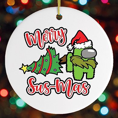 Merry Sus-Mas Funny Christmas Ornament