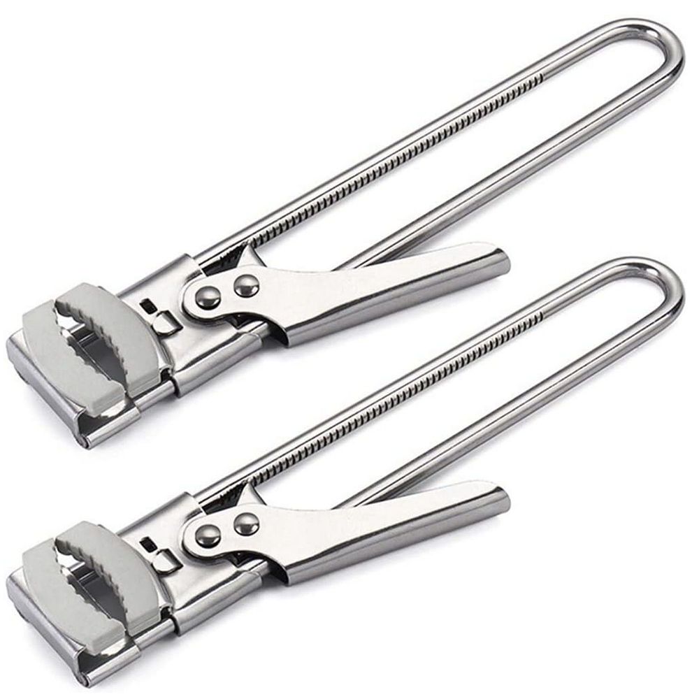 2-Pieces Adjustable Jar Opener Multifunctional Lid Gripper
