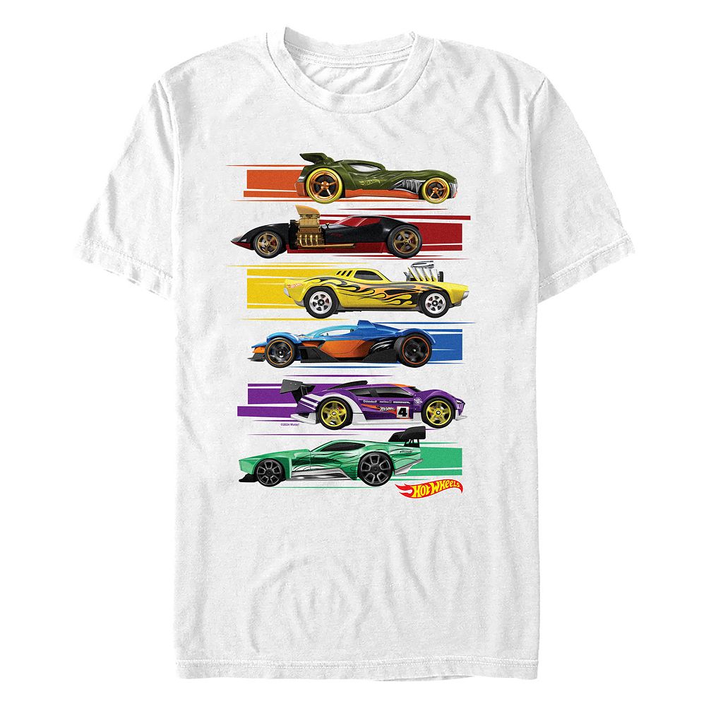 Men's Hot Wheels Rainbow Racers Profiles Graphic Tee