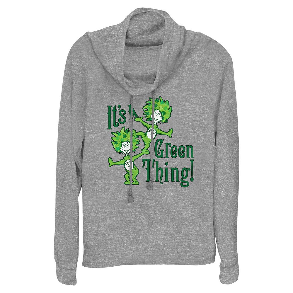 Women's Dr. Seuss Thing 1 And Thing 2 It's A Green Thing Cowlneck ...