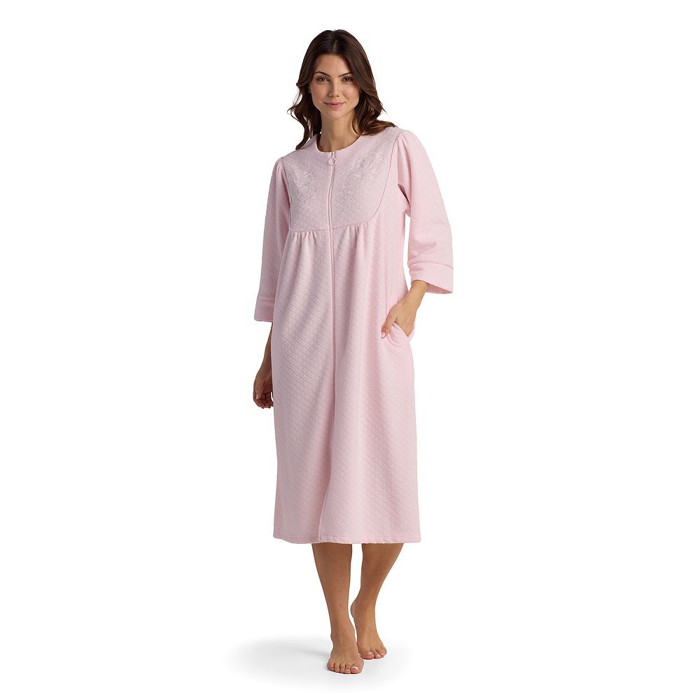Petite Miss Elaine Essentials Brushed Back Terry Long Robe