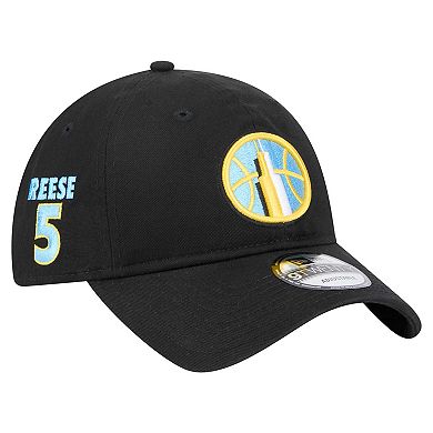 Men's Angel Reese Black Chicago Sky Name & Number Sidepatch 9TWENTY ...