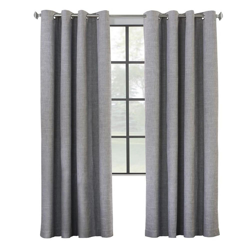 Grommet Curtain Panel Pair Frame Your Windows With Subtle Slub Textured ...