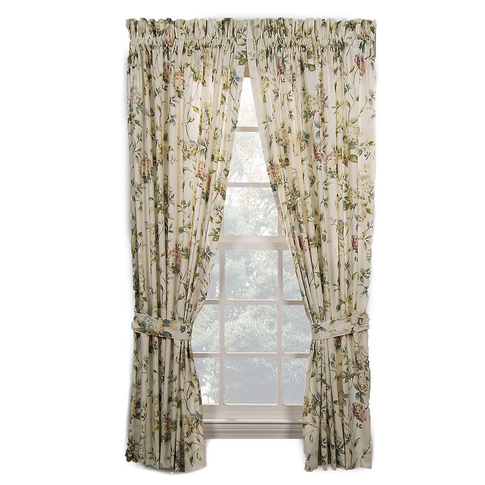 Abigail High Quality 2-piece Window Rod Pocket Panel Pairs With 2 Tie Backs