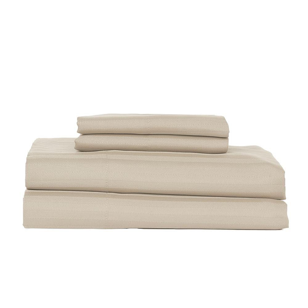 600 Thread Count Sateen Stripe Sheet Set