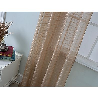 Wanda Box Voile Grommet Curtain Panels 8 Silver Grommets - 54" x 90 ...