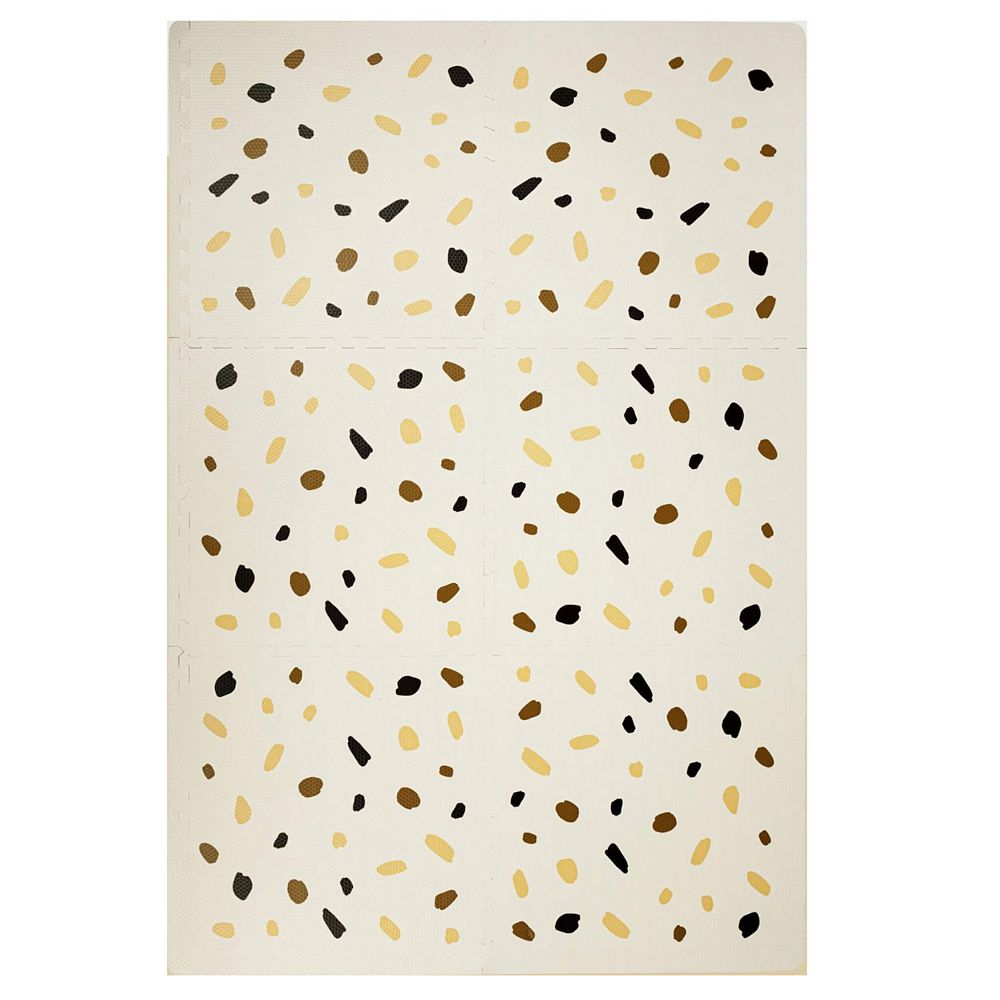 Hakuna Matte Confetti & White 72" x 48" XXL Foam Floor Tiles Baby Play Mat