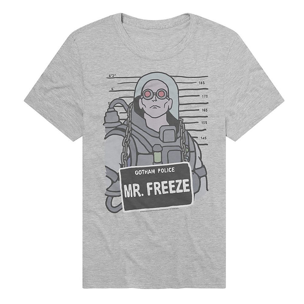Men's DC Comics Batman Gotham Police Mr. Freeze Mugshot Graphic Tee