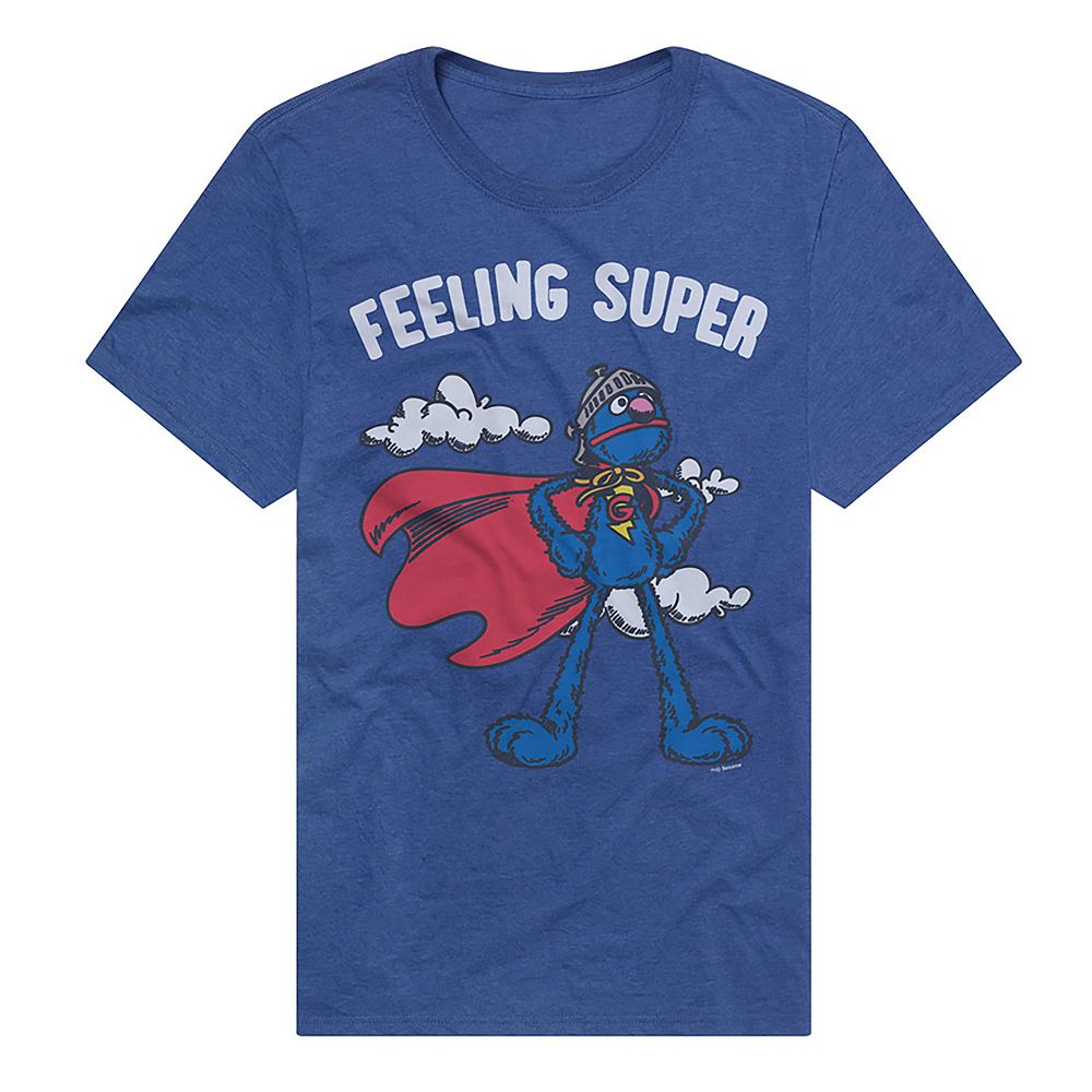 Men's Sesame Street Grover "Feeling Super" Graphic Tee