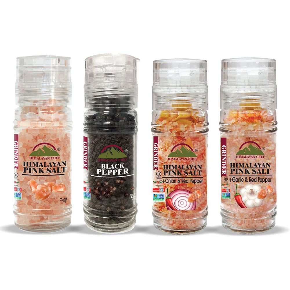 Himalayan Chef Pink Salt And Seasoning Grinder