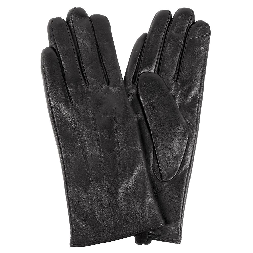 Women's Karla Hanson Leather Touchscreen Gloves