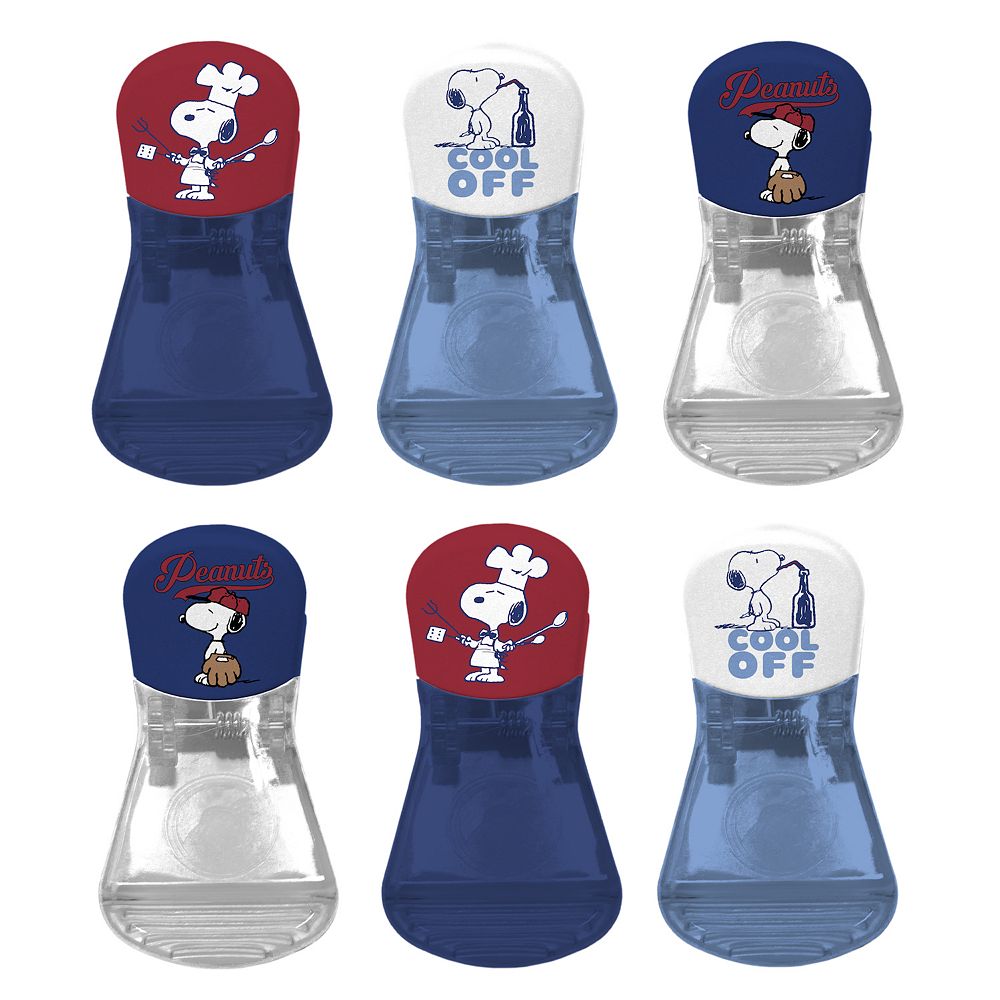 Peanuts Set of 6 Magnetic Bag Clips