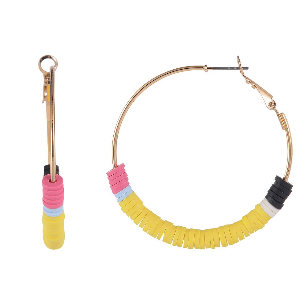 Celebrate Together™ Gold Tone Nickel Free Hoop Earrings with Multi ...