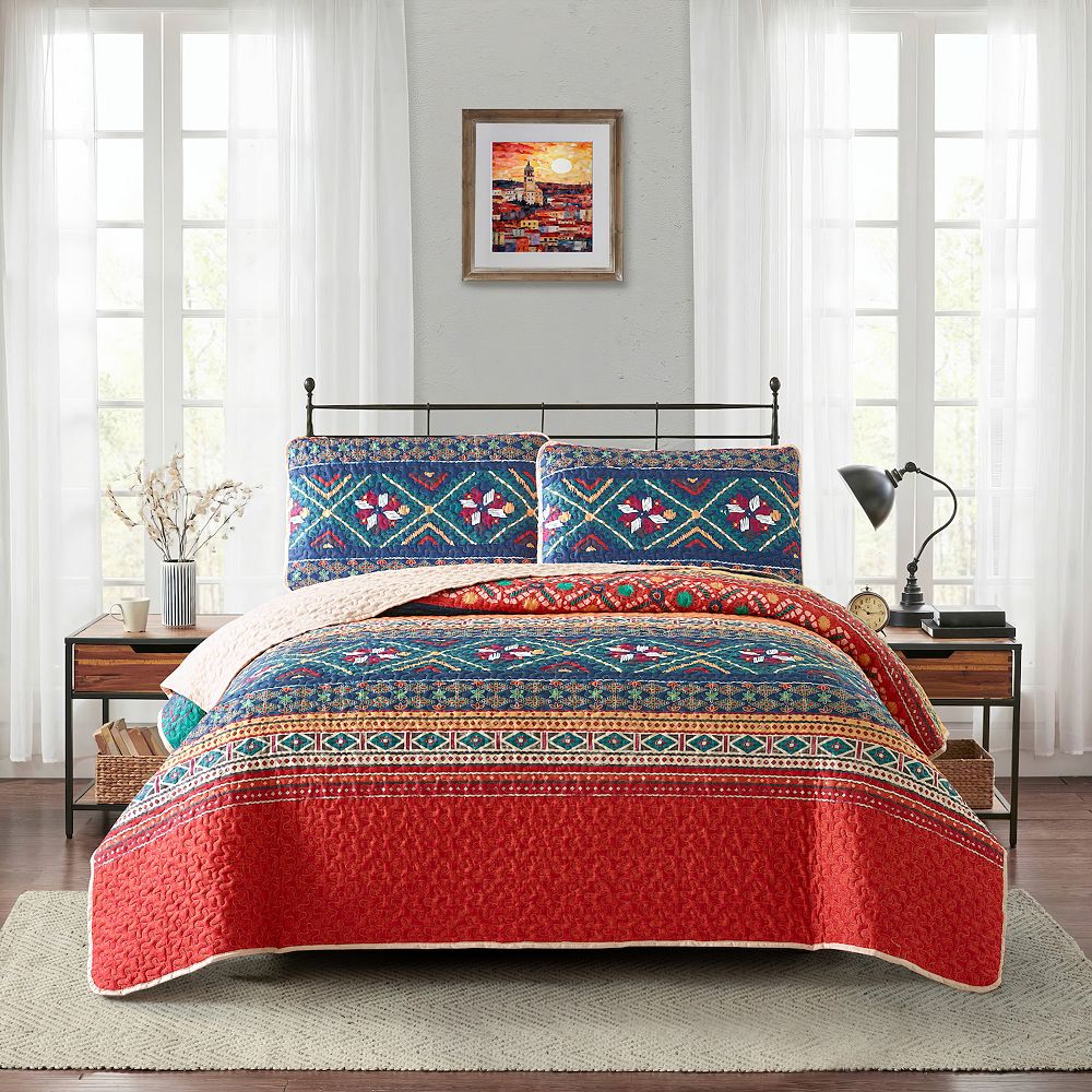 Nanshing Verida 3 Piece Geometric Quilt Set