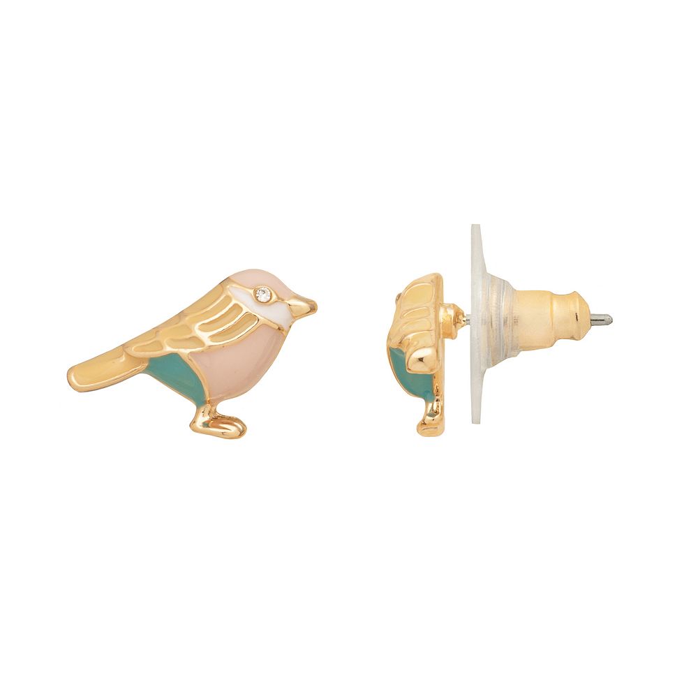 LC Lauren Conrad Enamel Bird Stud Earrings