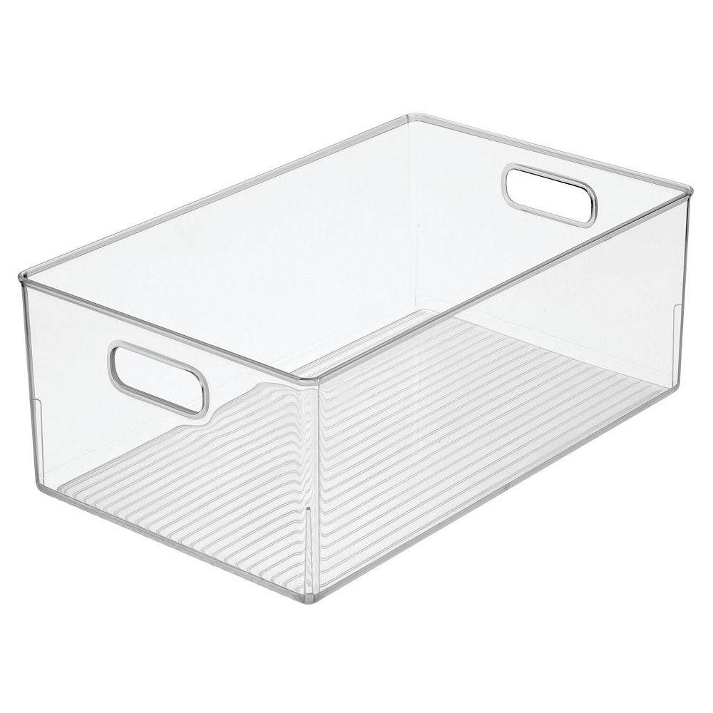 iDesign Large Plastic Bathroom Storage Bin with Handles