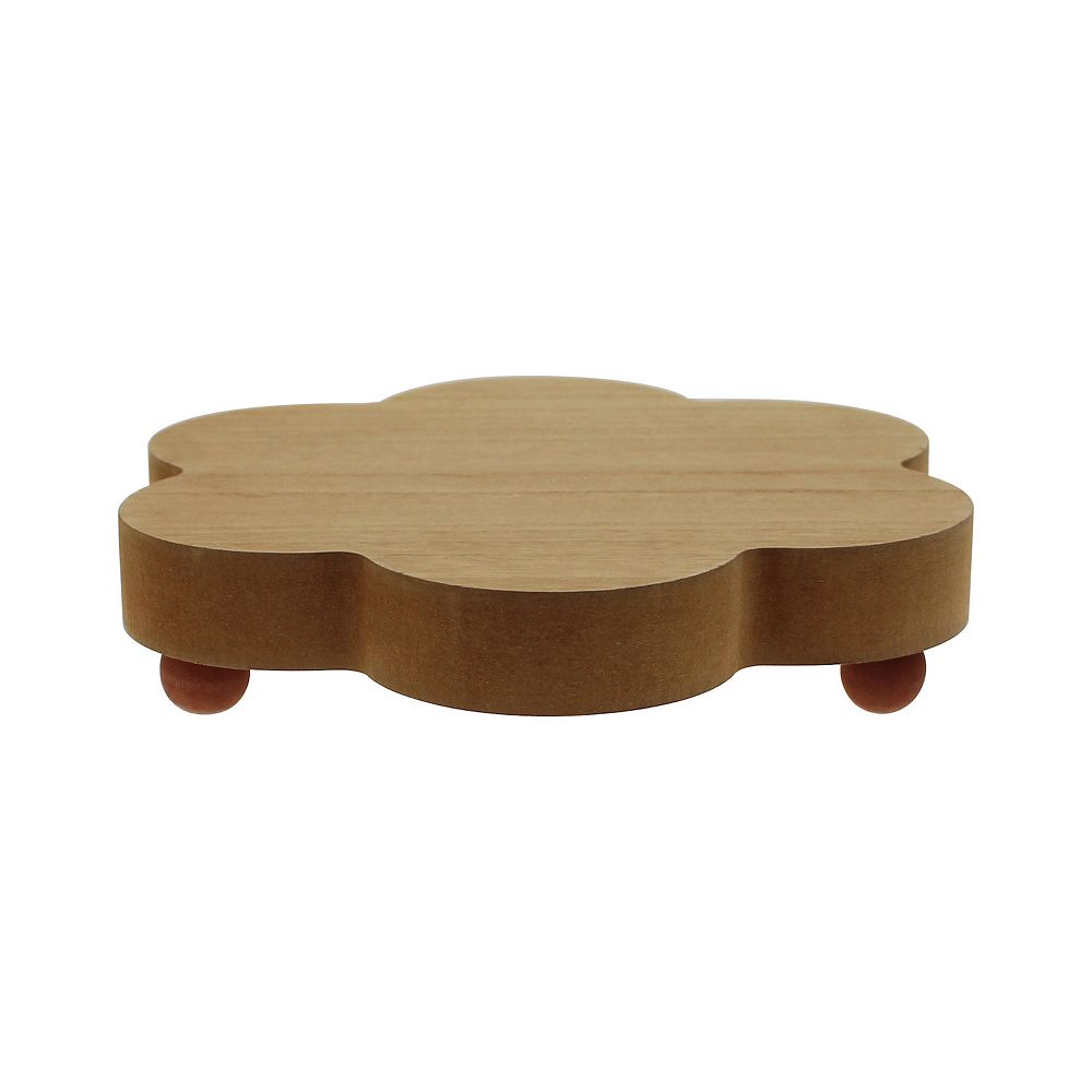 Everyday Decor Flower Wood Riser Table Decor