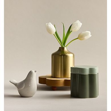 Everyday Decor Flower Wood Riser Table Decor