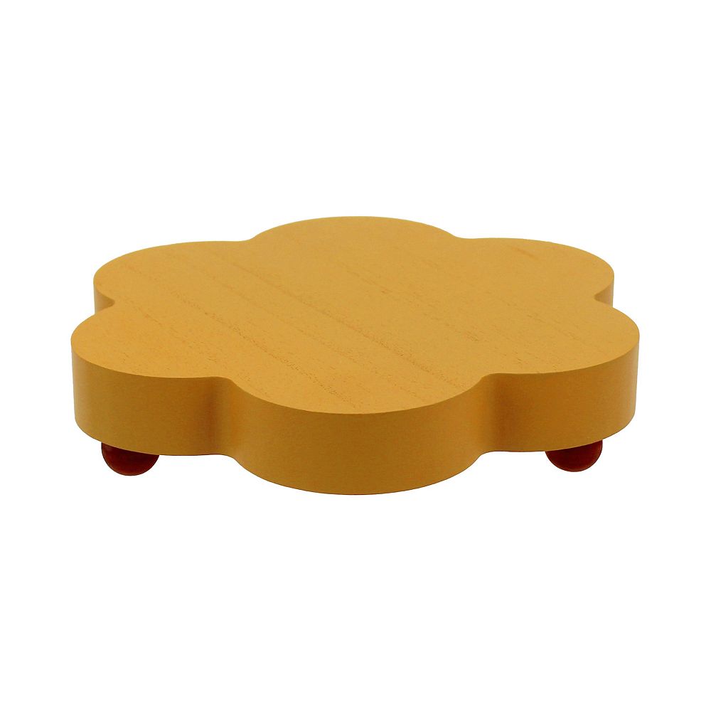 Everyday Decor Yellow Flower Wood Riser Table Decor
