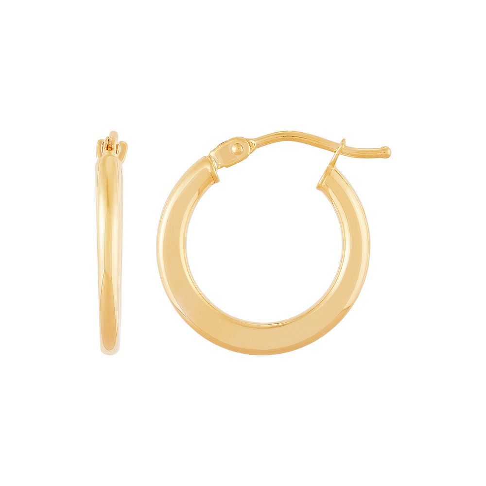 Everlasting Gold 10k Gold Round Hoop Earrings