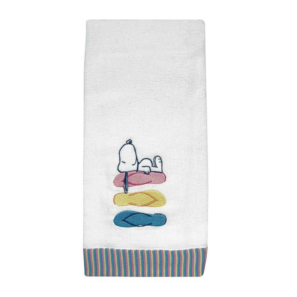 Peanuts Snoopy Flip Flop White Hand Towel