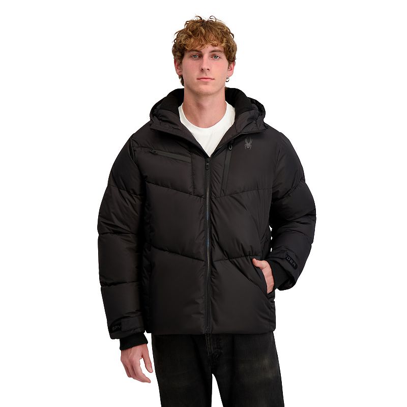 UPC 840481305535 - Men's Spyder Hooded Heavy Puffer Jacket, Size: Large ...