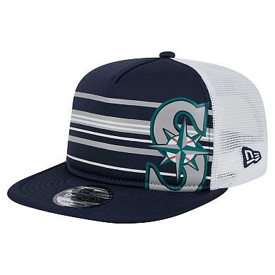 Men's New Era Navy Seattle Mariners 9FIFTY A-Frame Trucker Snapback Hat