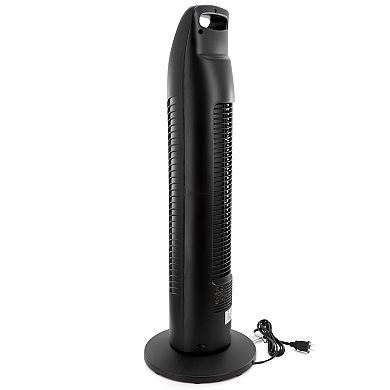 Air Monster 30 Inch 3 Speed Oscillating Tower Fan in Black
