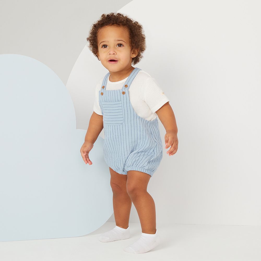 Newborn Baby Boys Huggies Babywear 100% Organic Top & Romper 2-Piece Set