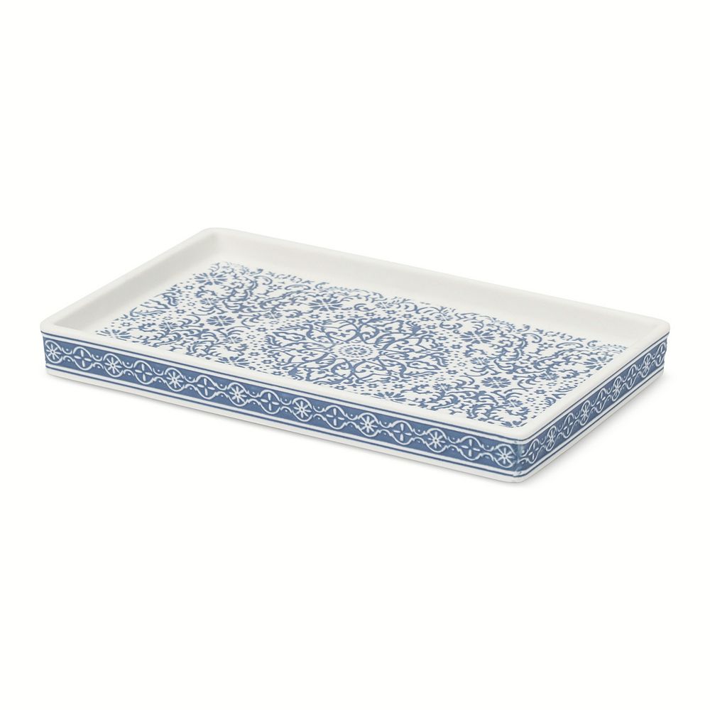 MAISON DE BASE Ceramic Delf Print Vanity Tray