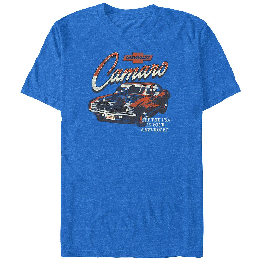 Big & Tall Chevrolet Camaro See The USA In Your Chevrolet Graphic Tee