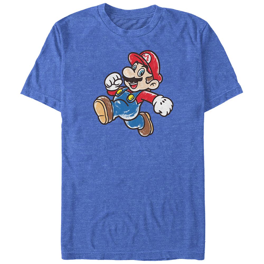 Big & Tall Super Mario Bros Jumping Draw Graphic Tee