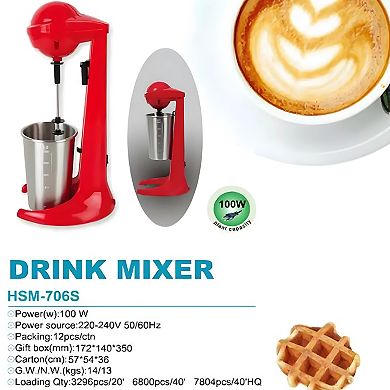 Commercial Electric Stainless Shake Mixer Machine 23000 rpm