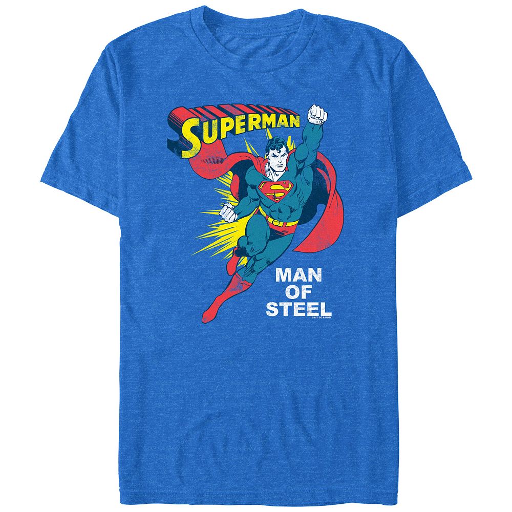 Big & Tall DC Comics Superman Man Of Steel Vintage Poster Graphic Tee