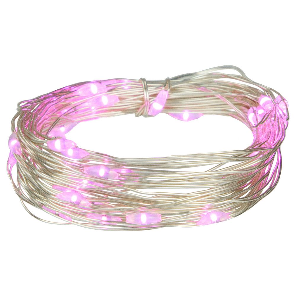 Northlight 50-Count Pink LED Micro Fairy Christmas Lights